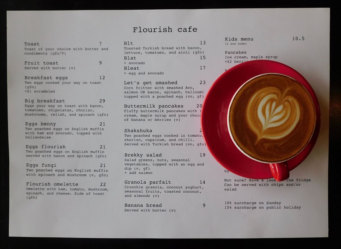 Flourish Cafe, Frankston - Cafe Restaurant Menu, Phone, Reviews | AGFG